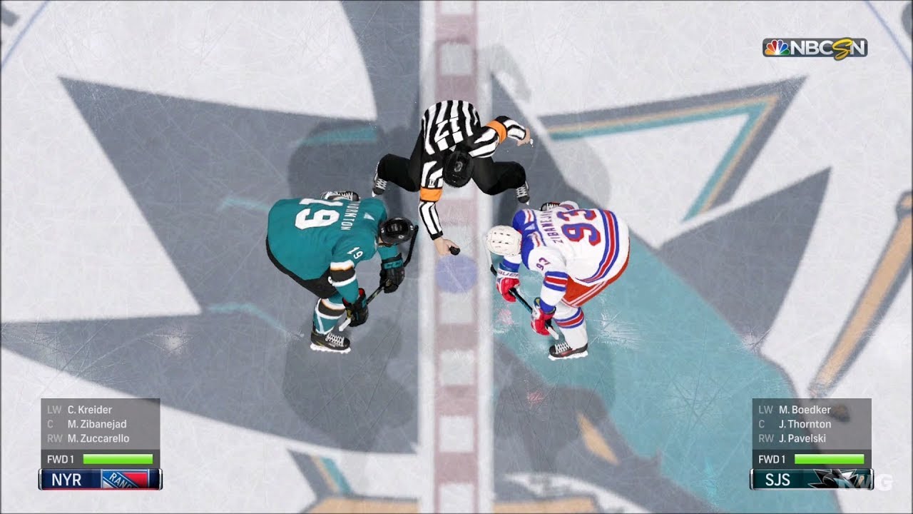 NHL 18 - San Jose Sharks vs New York Rangers - Gameplay (HD ...