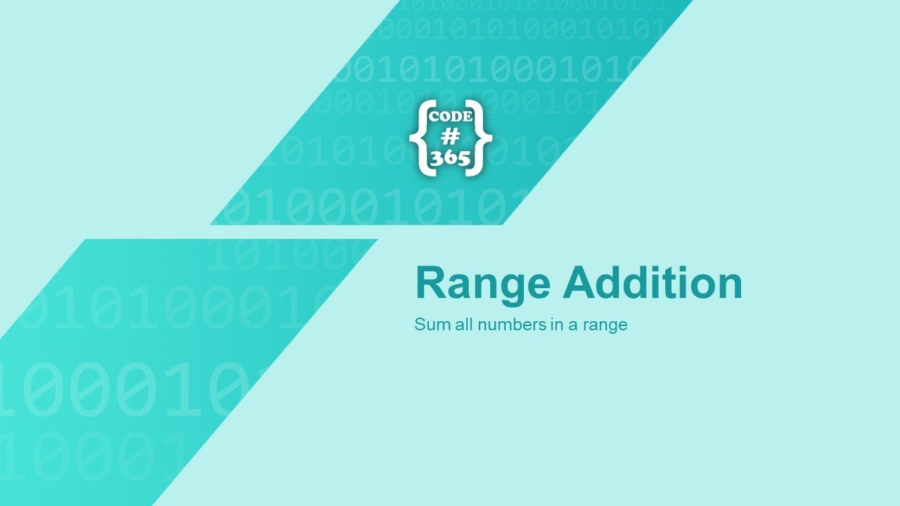 Array Range Addition C# - YouTube
