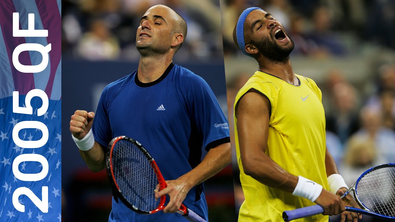Andre Agassi vs James Blake in a five-set late-night classic! | US Open ...
