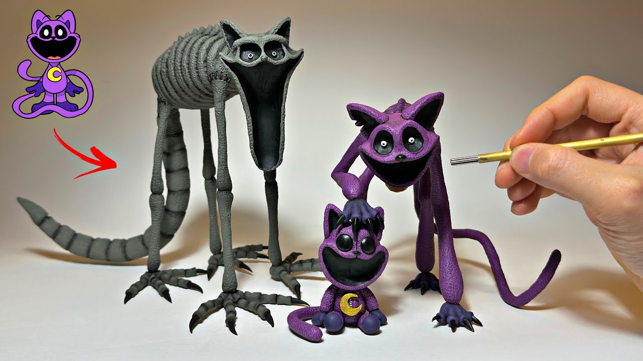 Making Poppy Playtime ALL Catnap / with clay - YouTube