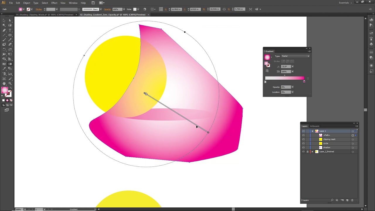 How to Add Shading with Clipping Mask and Gradient in Illustrator - YouTube