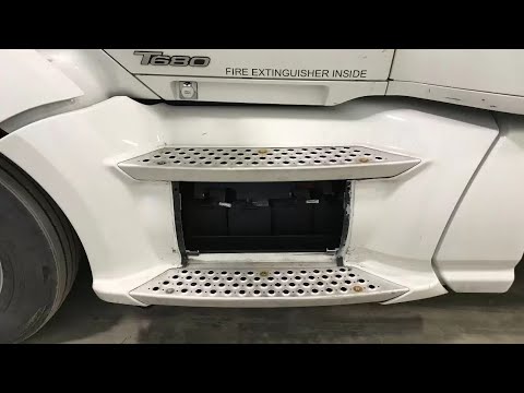 How to access batteries on Kenworth T680 - YouTube