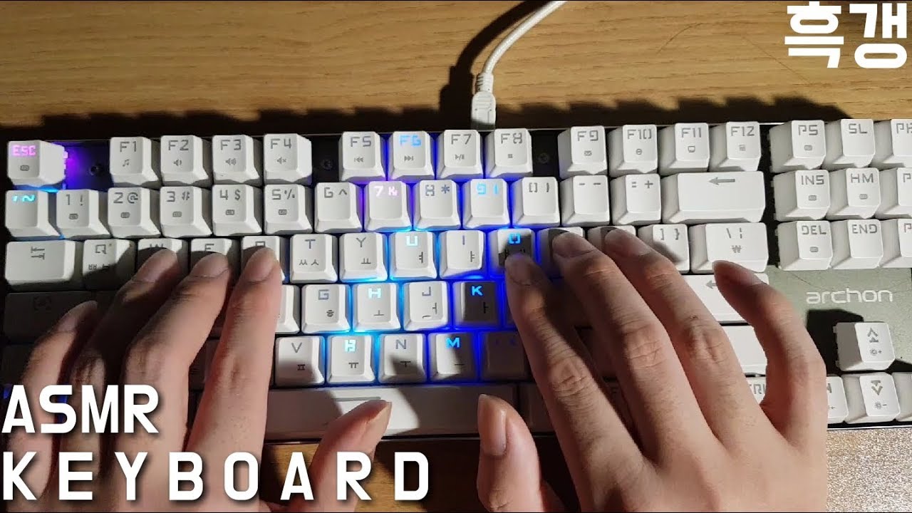 [ASMR] 기계식 키보드 청축 타이핑 Mechanical keyboard blue axis typing (No Talking ...