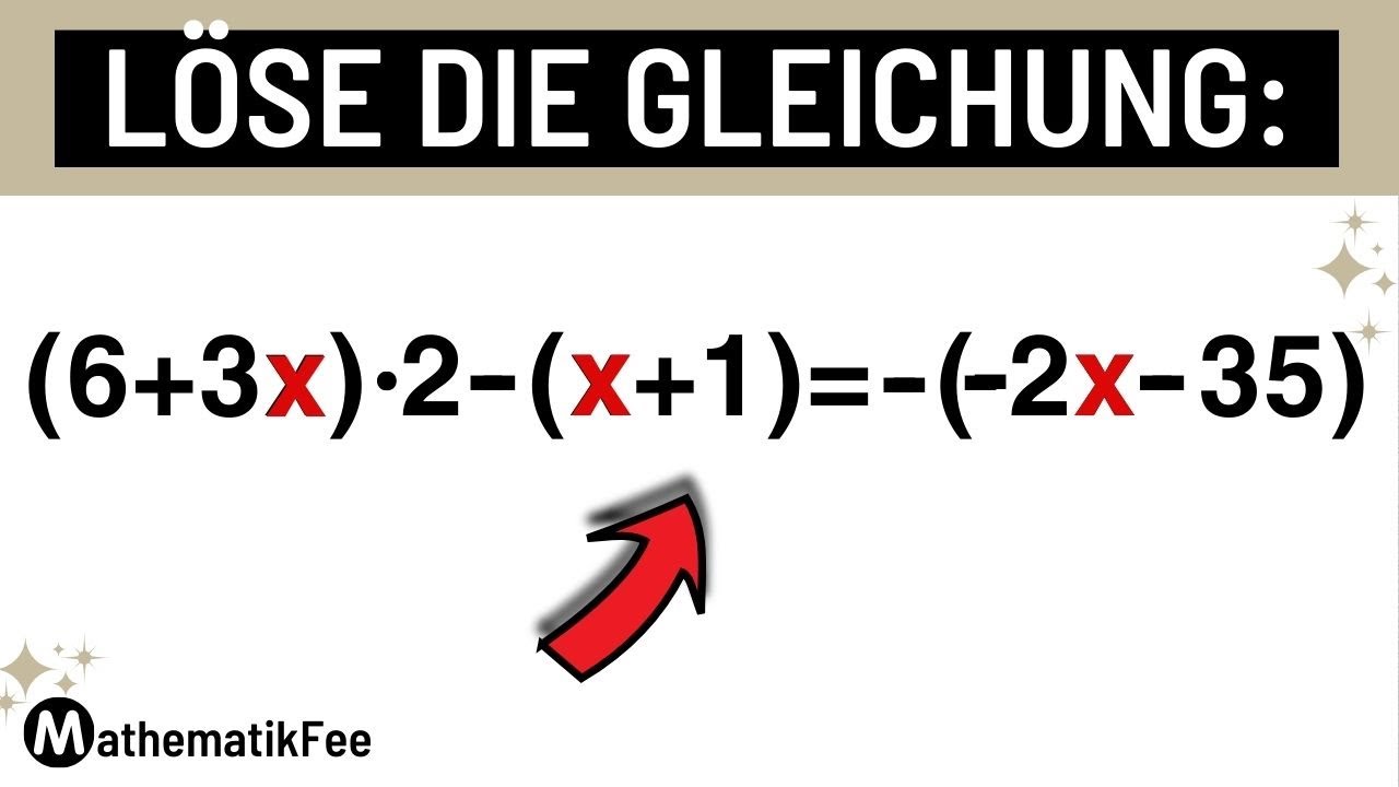 GLEICHUNG mit Klammern lösen und Probe durchführen - YouTube