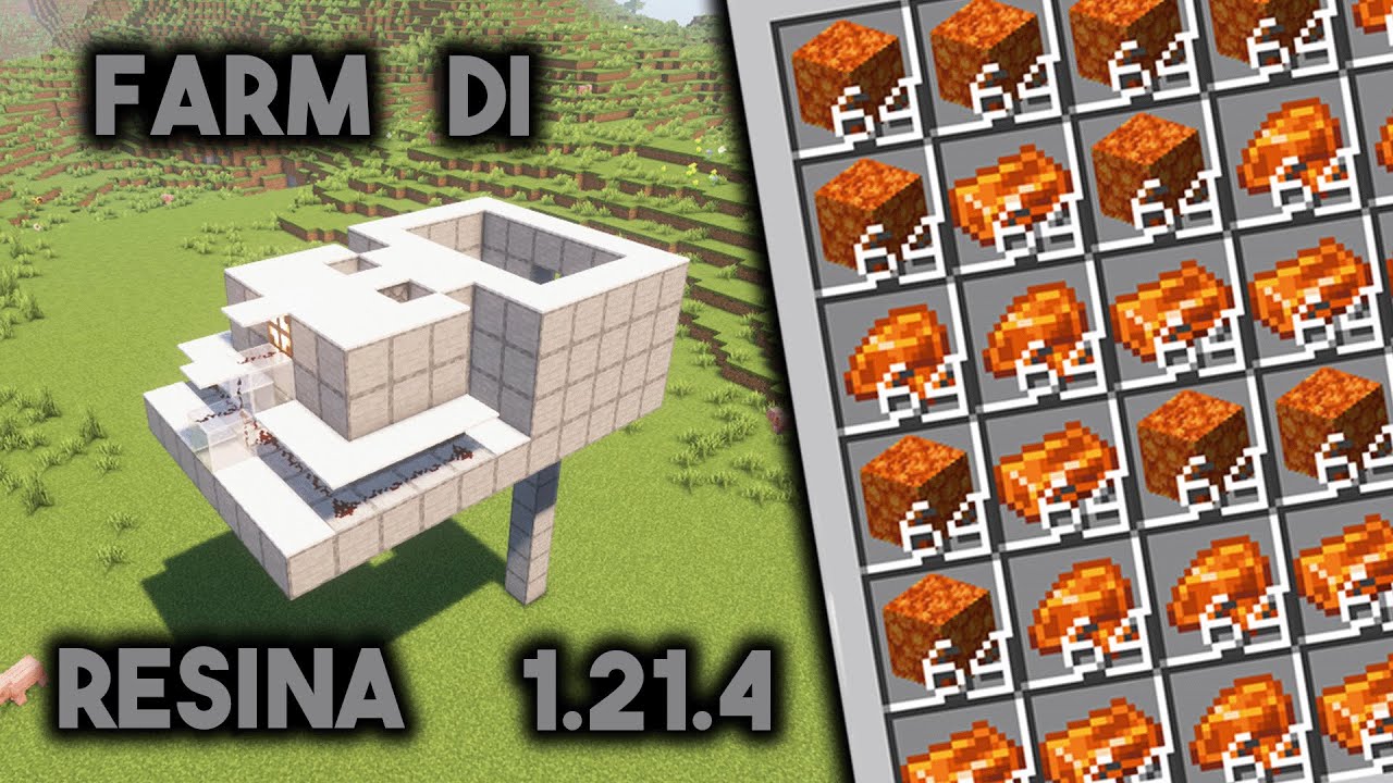 FARM DI RESINA SUPER FACILE PER MINECRAFT 1.21.4 | JAVA EDITION - YouTube