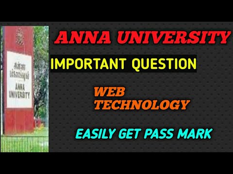 IT8501 WEB TECHNOLOGY IMPORTANT QUESTION - Anna university - YouTube