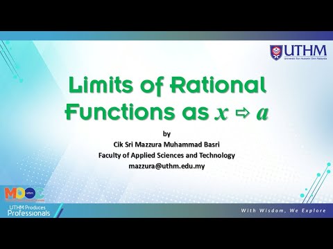 Limits of rational function as x approaching a - YouTube