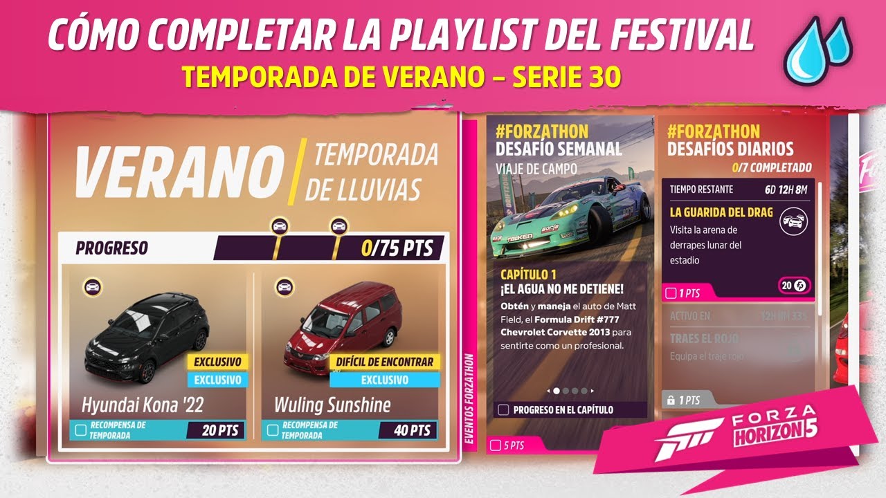 Forza Horizon 5 - Cómo completar la Playlist Temporada de Verano - Serie 30 - YouTube