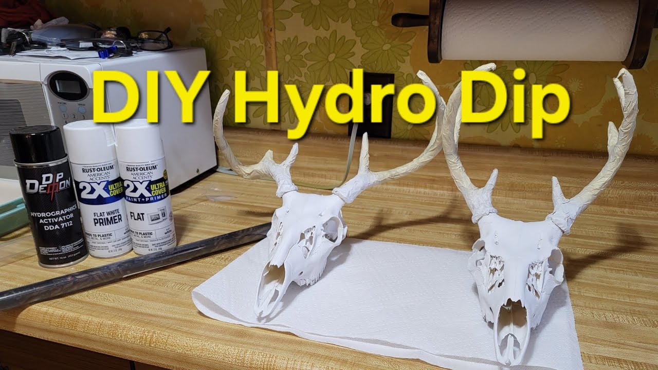 How to hydro dip your deer skull. Easy step by step process - YouTube