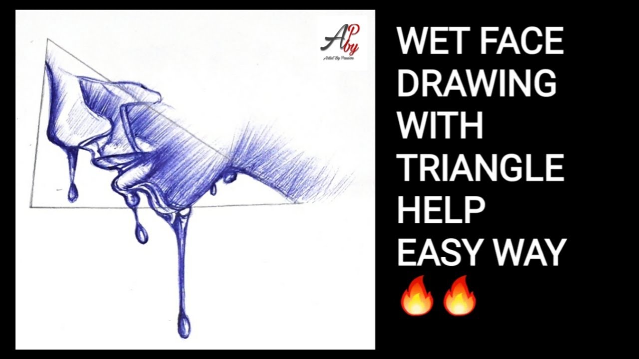 WET FACE DRAWING WITH TRIANGLE HELP EASY WAY 🔥🔥 - YouTube