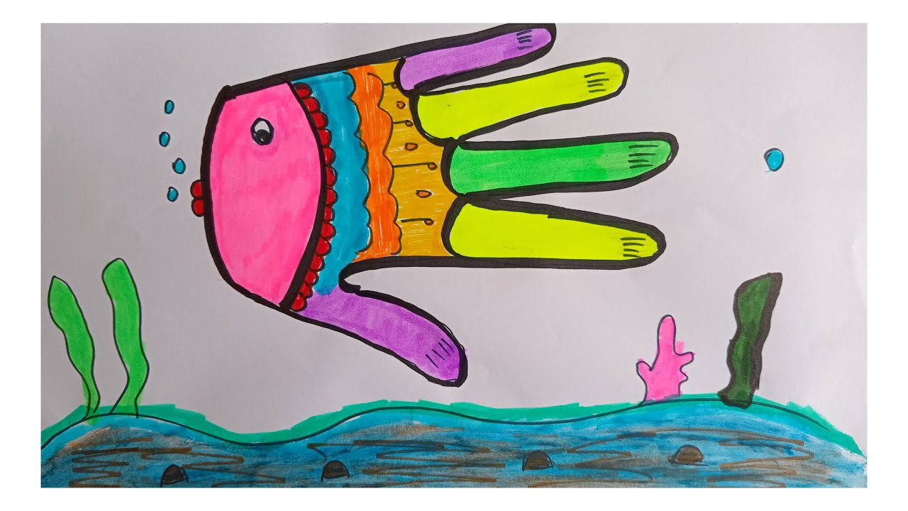 How to Draw a Fish | learn to draw a Creative fish | How to draw a fish ...