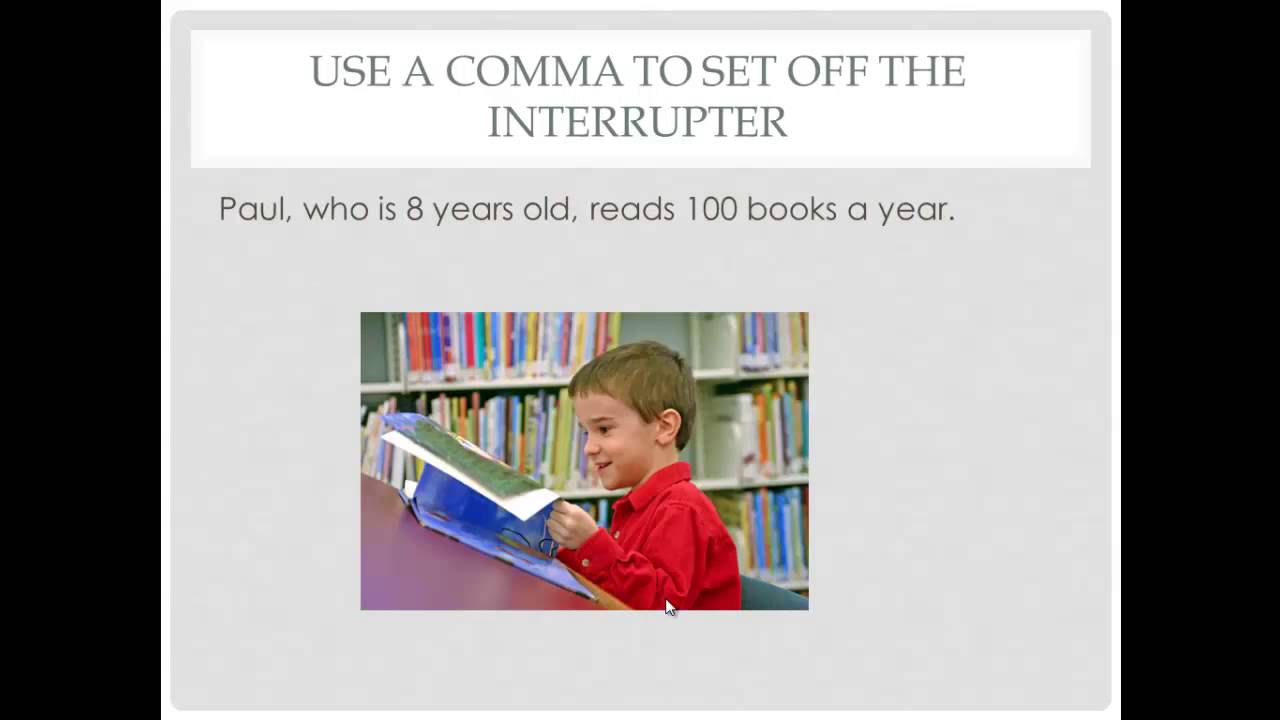 comma usage Interrupters - YouTube