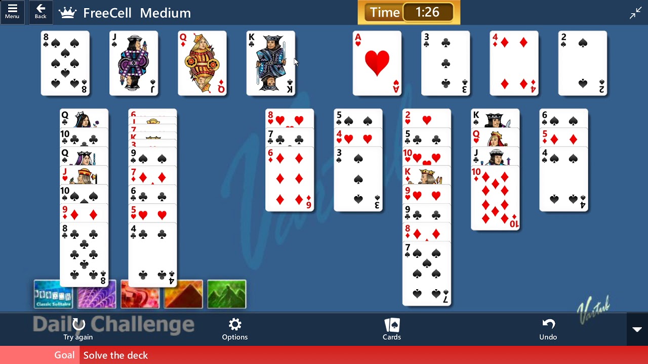 Freecell On Windows 7 Youtube