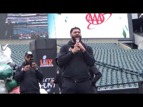 Super Bowl 59 Eagles Send Off Party Players Remarks - YouTube