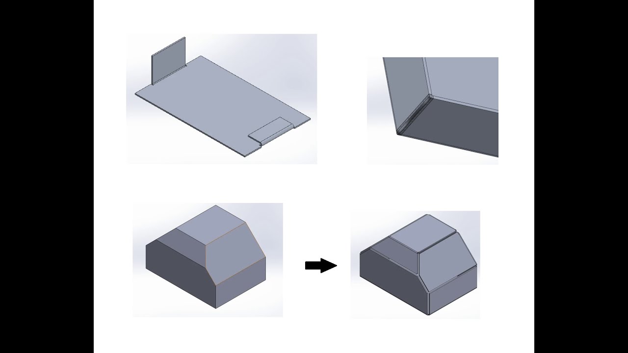 Sheet Metal Design (Close Corner, Convert to Sheet Metal, Mitter Flange ...