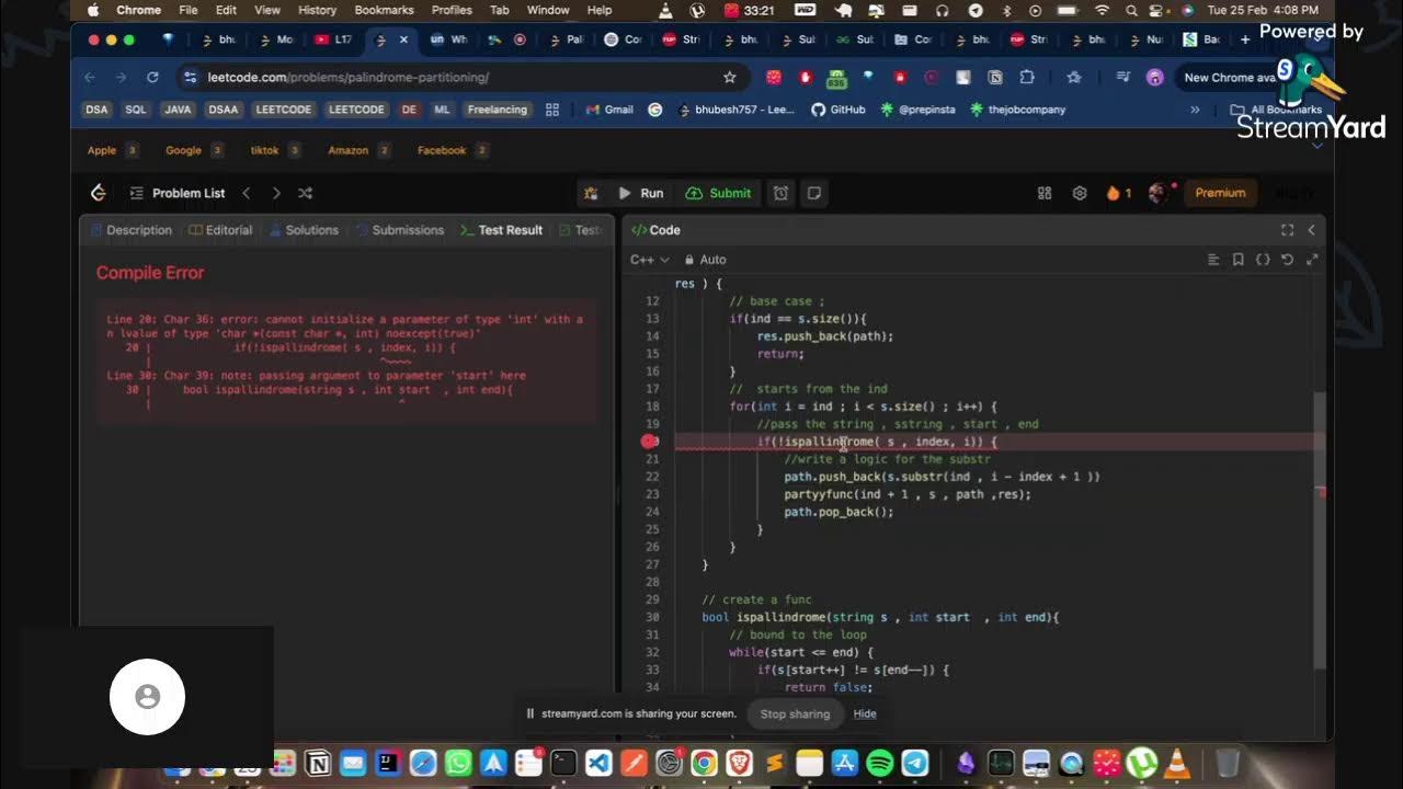 Palindrome Partitioning - YouTube