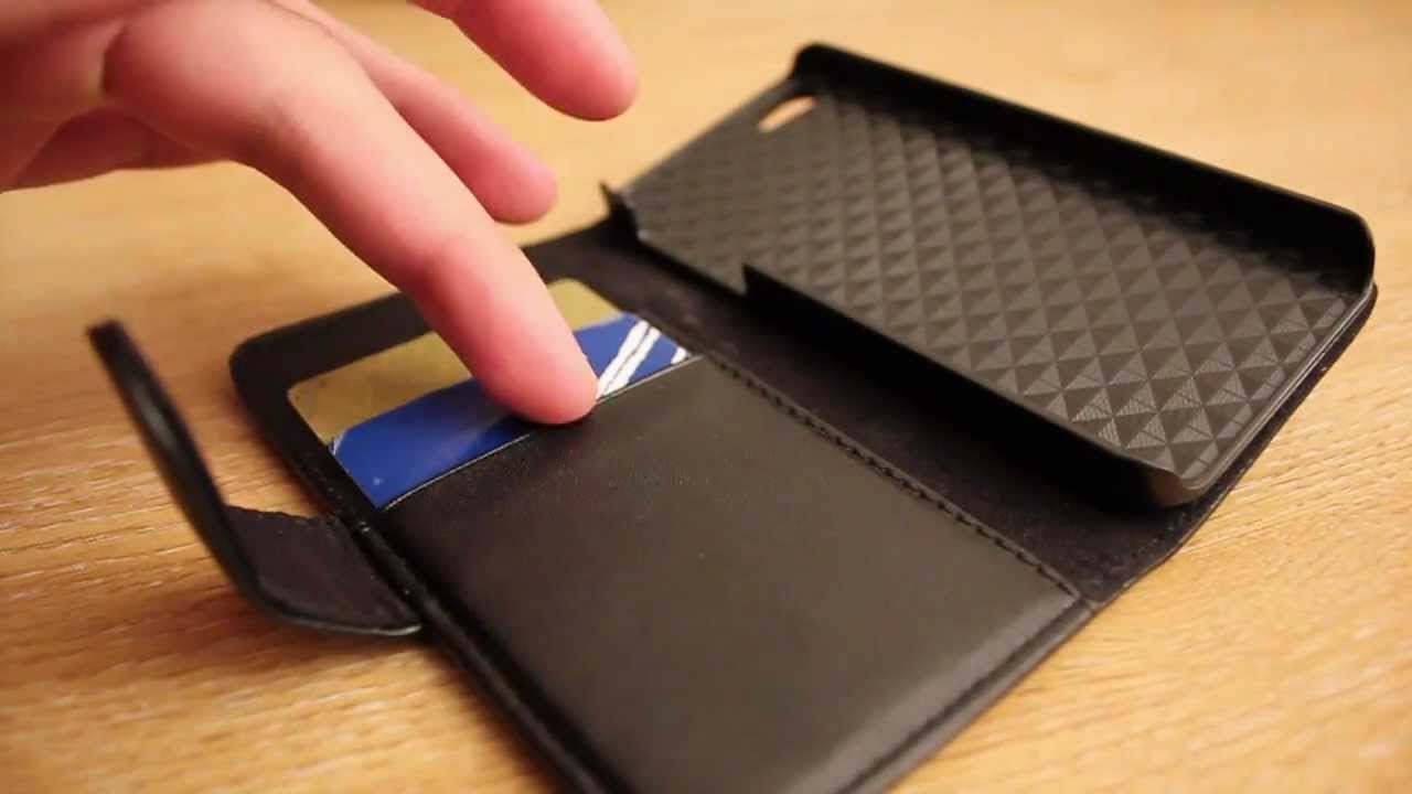 iPhone 5 Leather Case with Credit/Debit Card Slot - YouTube