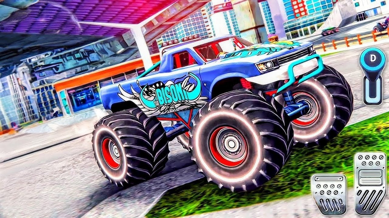 Monster Truck Mega Ramp Impossible Driver - Ramp Car Stunt Master Simulator - Android Gameplay ...