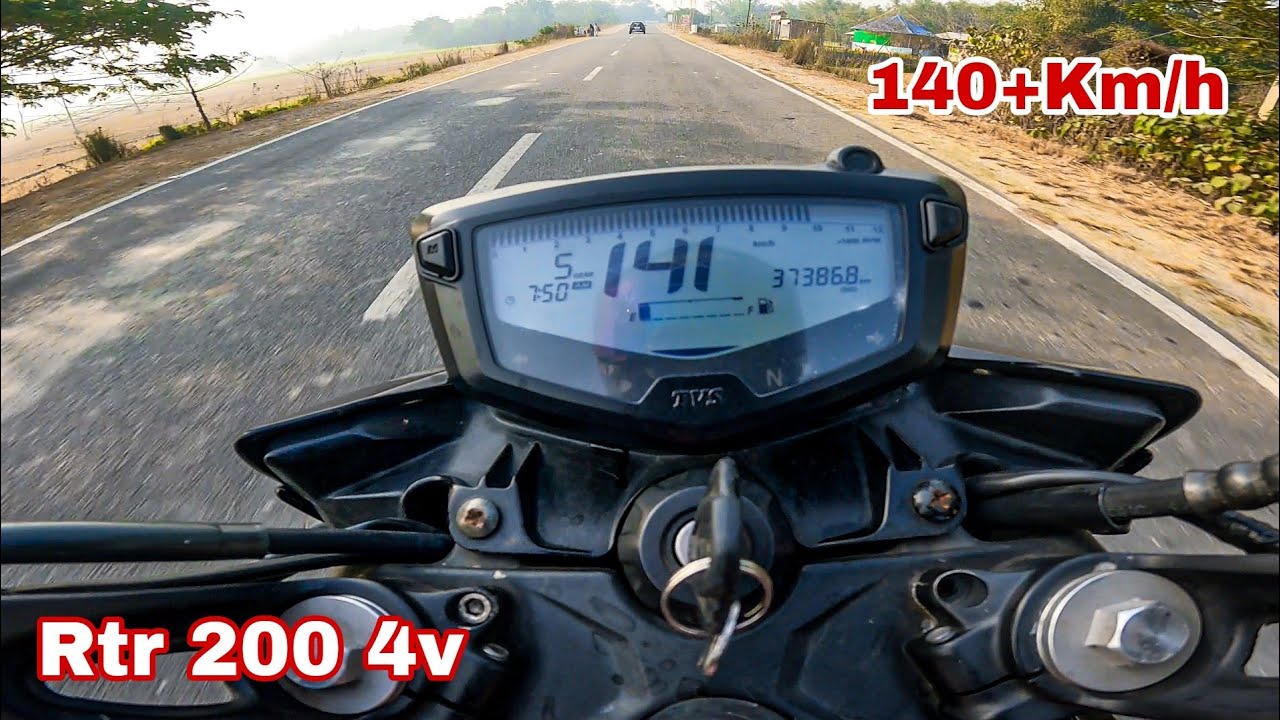 Apache 200 4v Top Speed ⚡ 140km/h🚀 - YouTube