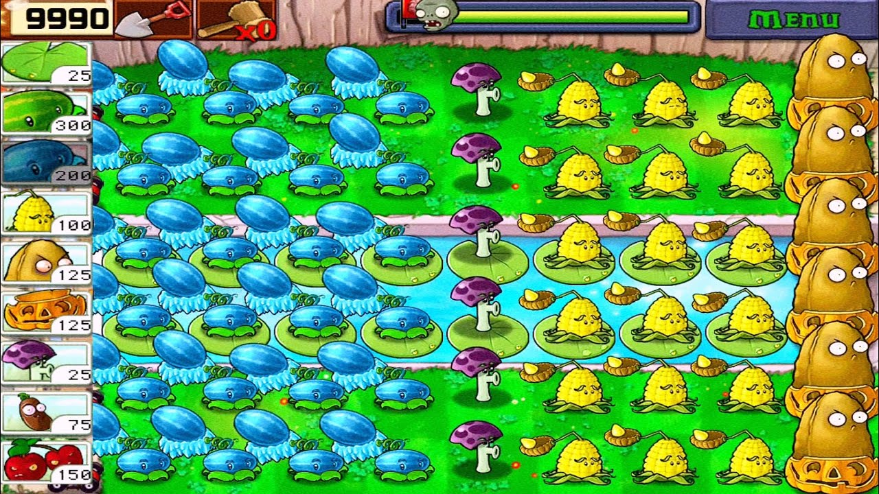 Plants vs Zombies | Winter Melon + Kernel-pult vs All Zombies Full ...