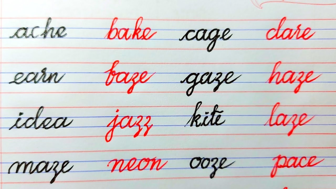 Cursive Writing for children | Cursive Capital & small alphabet ...