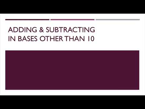 Adding and Subtracting in Bases Other Than 10 - YouTube