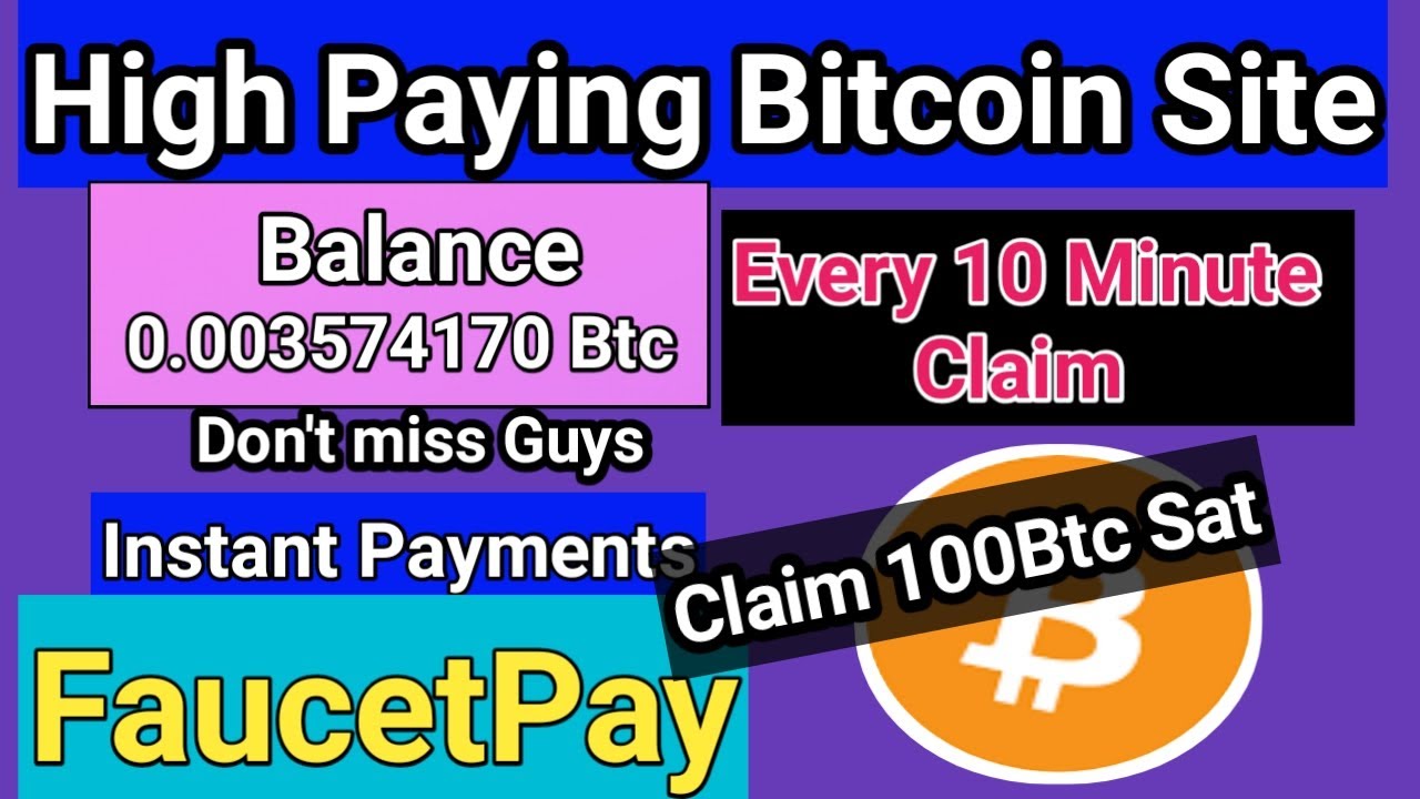 Claim 100 Satoshi BTC Every 10 Minute | Best BTC Earning Site! Instant ...