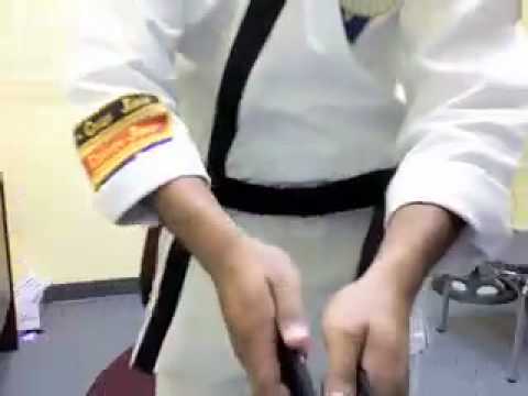 Learning How To Tie Your Black Belt - YouTube