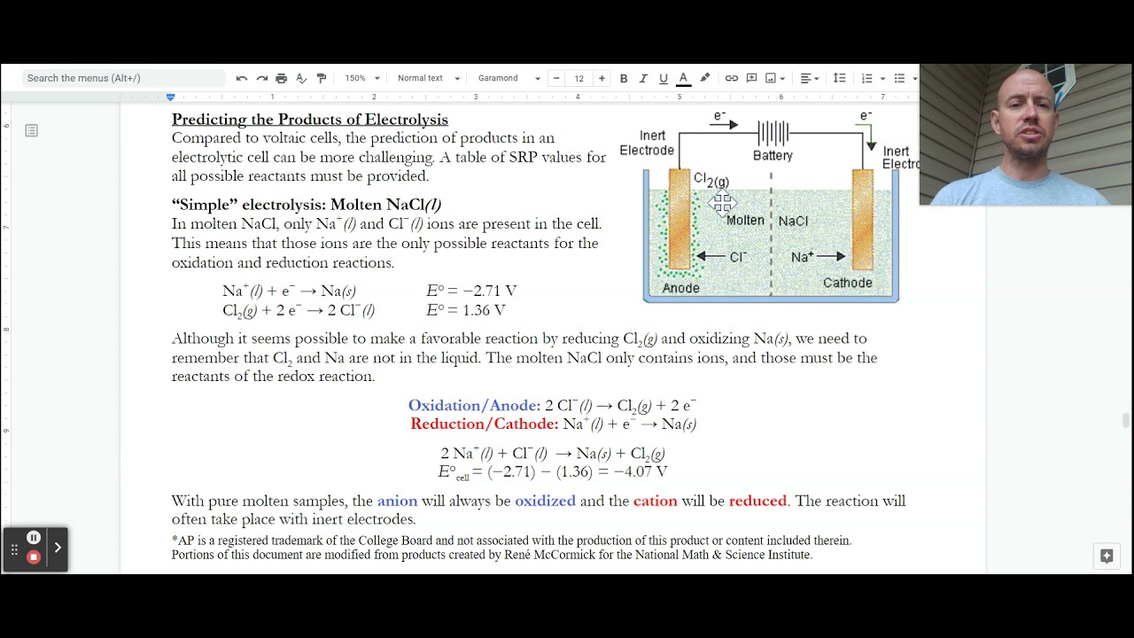 AP Chemistry, Unit 9: Applications of Thermodynamics- Part 13 - YouTube