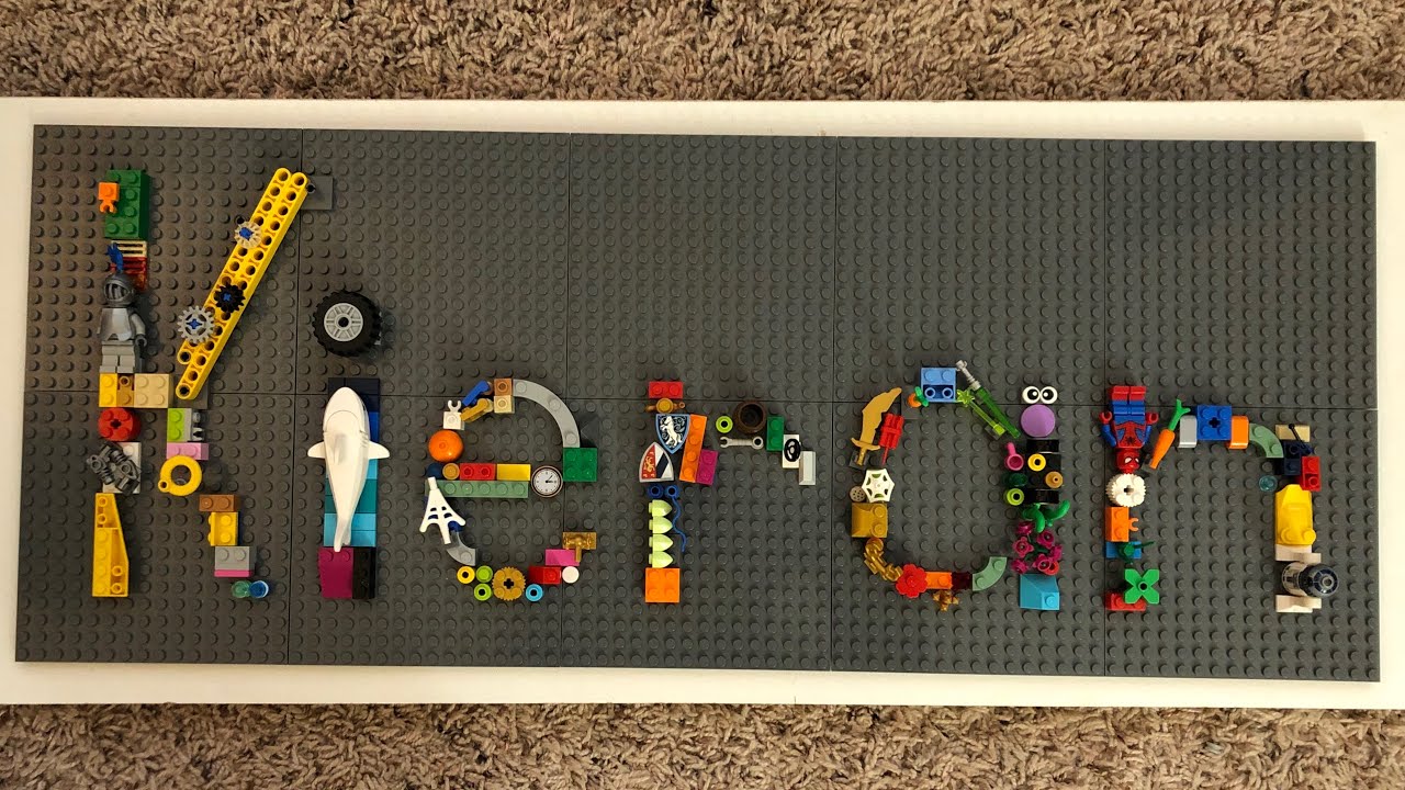 LEGO moc name sign - YouTube
