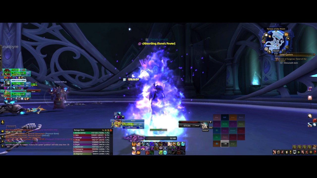 Xal'atath draining the power of Elune - YouTube