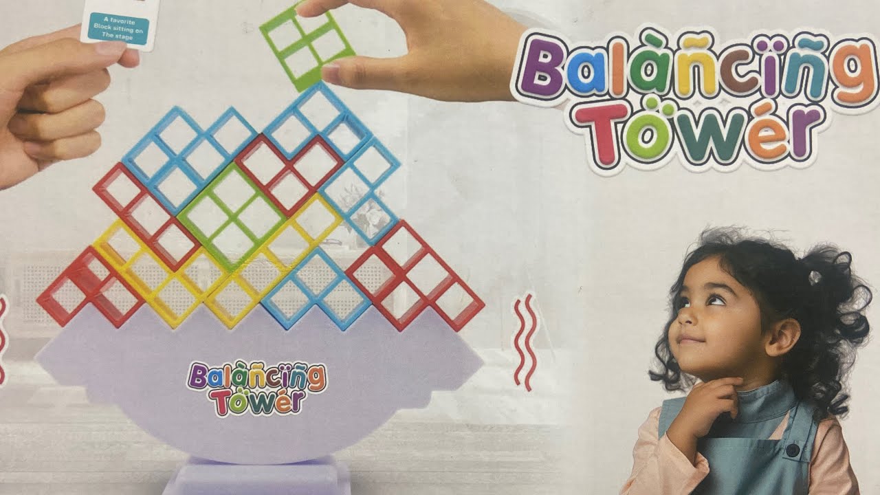 Balancing Tower Game enjoying to kids toys #balancing #games - YouTube
