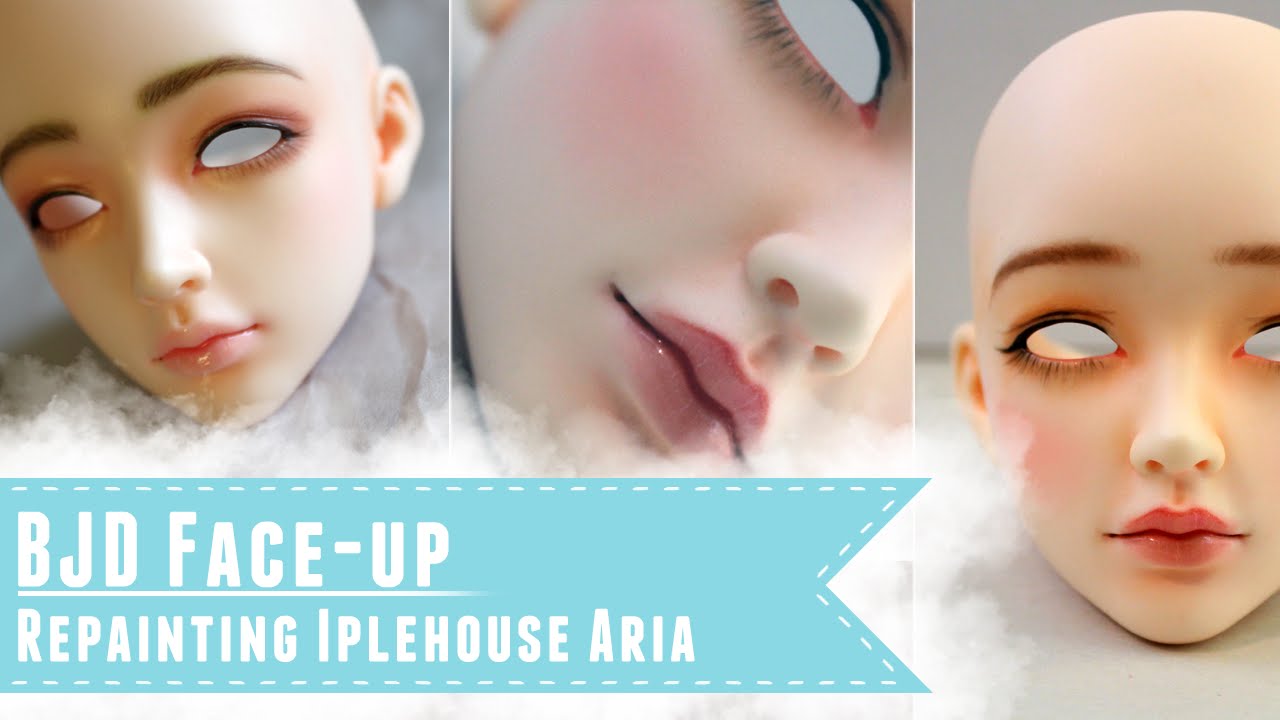 BJD faceup: Repainting Iplehouse Aria - YouTube