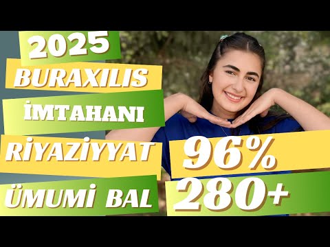 ✅ ✨Buraxilis RIYAZIYYAT  2025 II zona 09.03.2025 GULTACIM 🫶❤️👌👍🏻👏🤌 RIYAZIYYAT=96+ UMUMI=280+  ✨ ✅