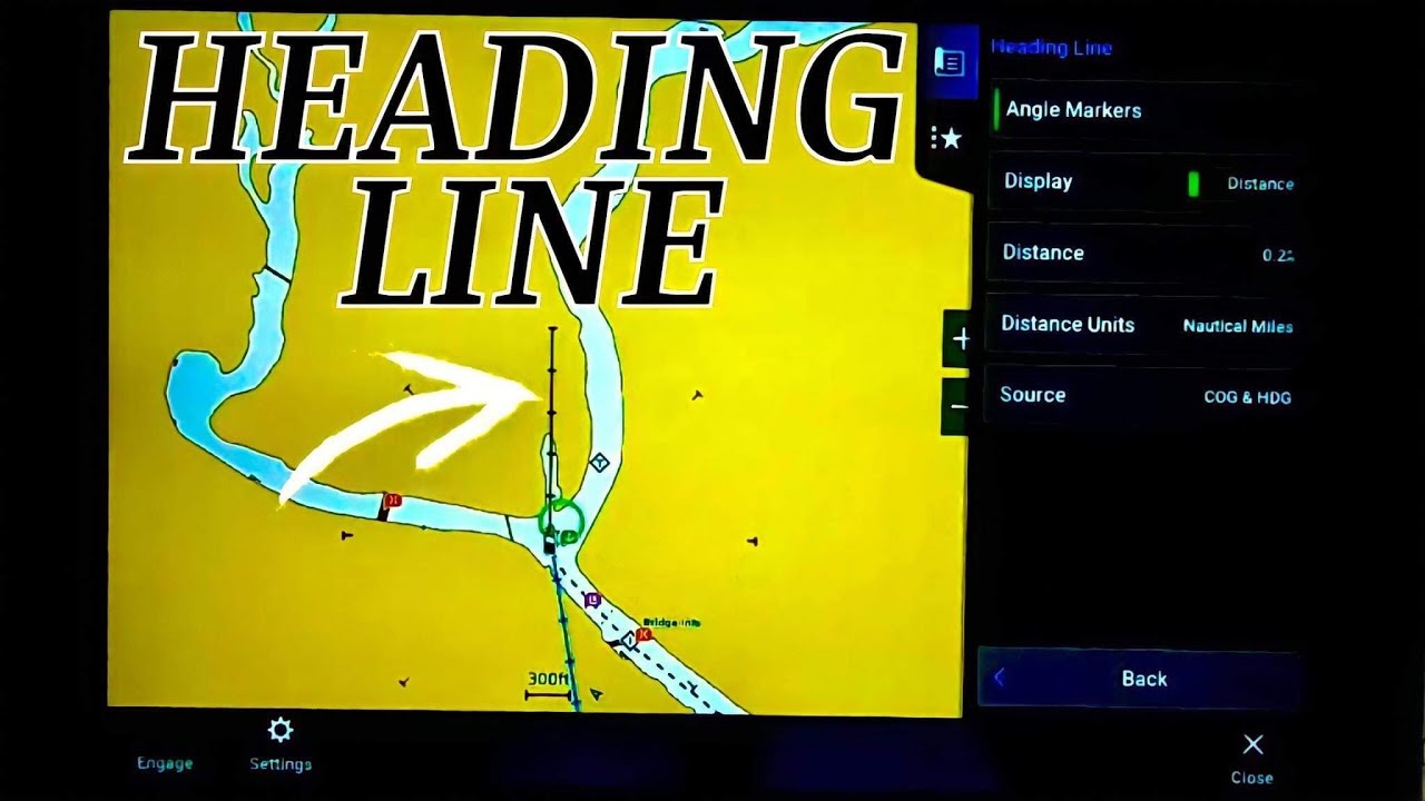 Garmin GPSMap 1243xsv Heading Line - How to Adjust - YouTube