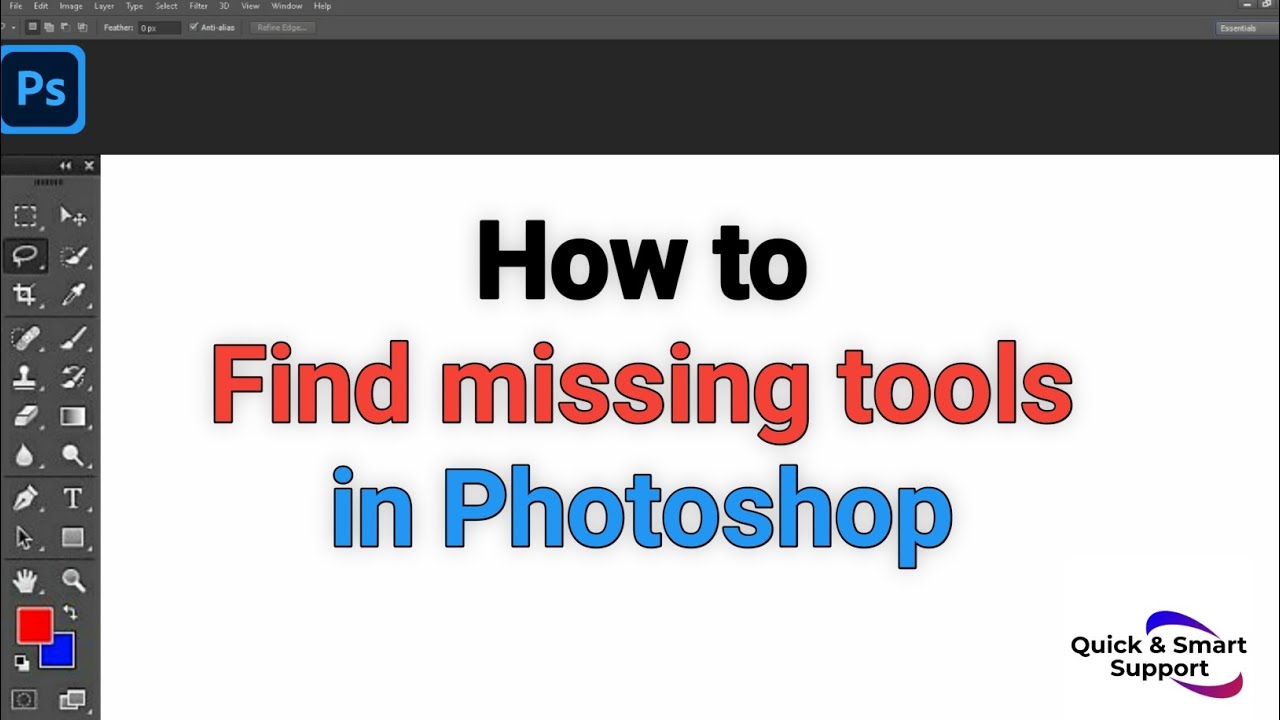 How to find missing tools in Photoshop #photoshop - YouTube