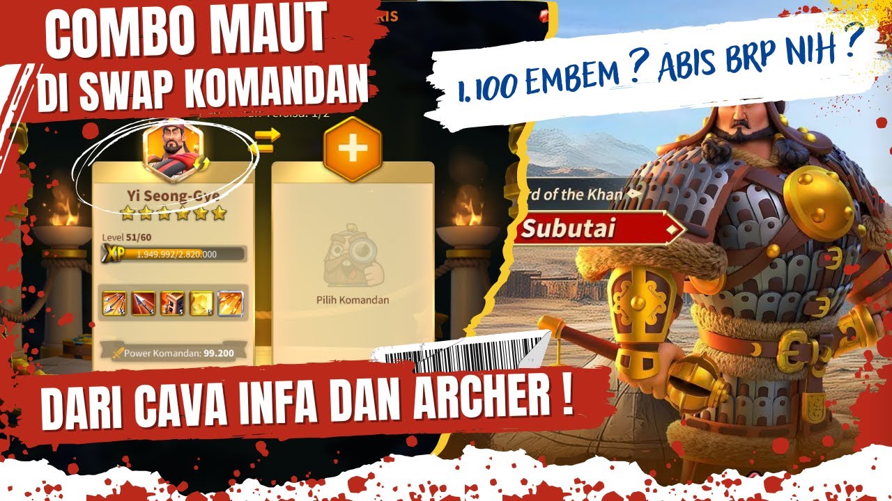 COMBO MAUT UNTUK DI SWAP KOMANDAN YANG HEMAT GEMS DAN SPEED UP ! - YouTube