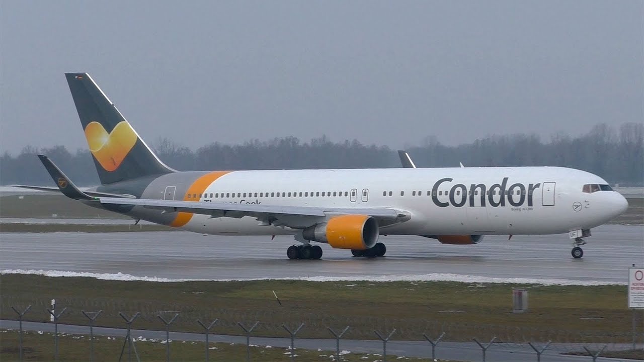 Condor Boeing 767 takeoff at Munich Airport | D-ABUF - YouTube