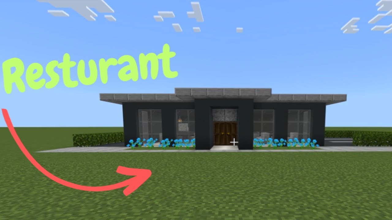 Minecraft Bedrock. How to Make a Restuarant Tutorial Easy! - YouTube