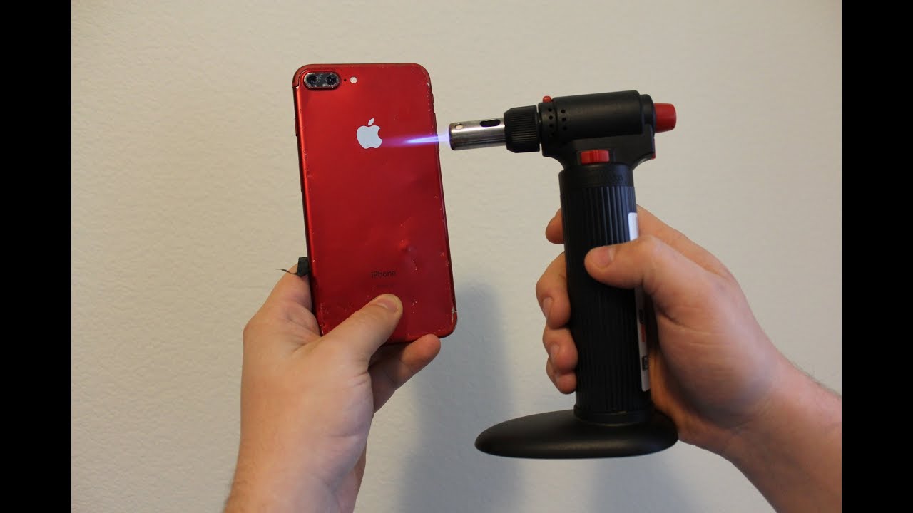 iPhone 7 Plus * RED * vs Torch Fireproof??? - YouTube