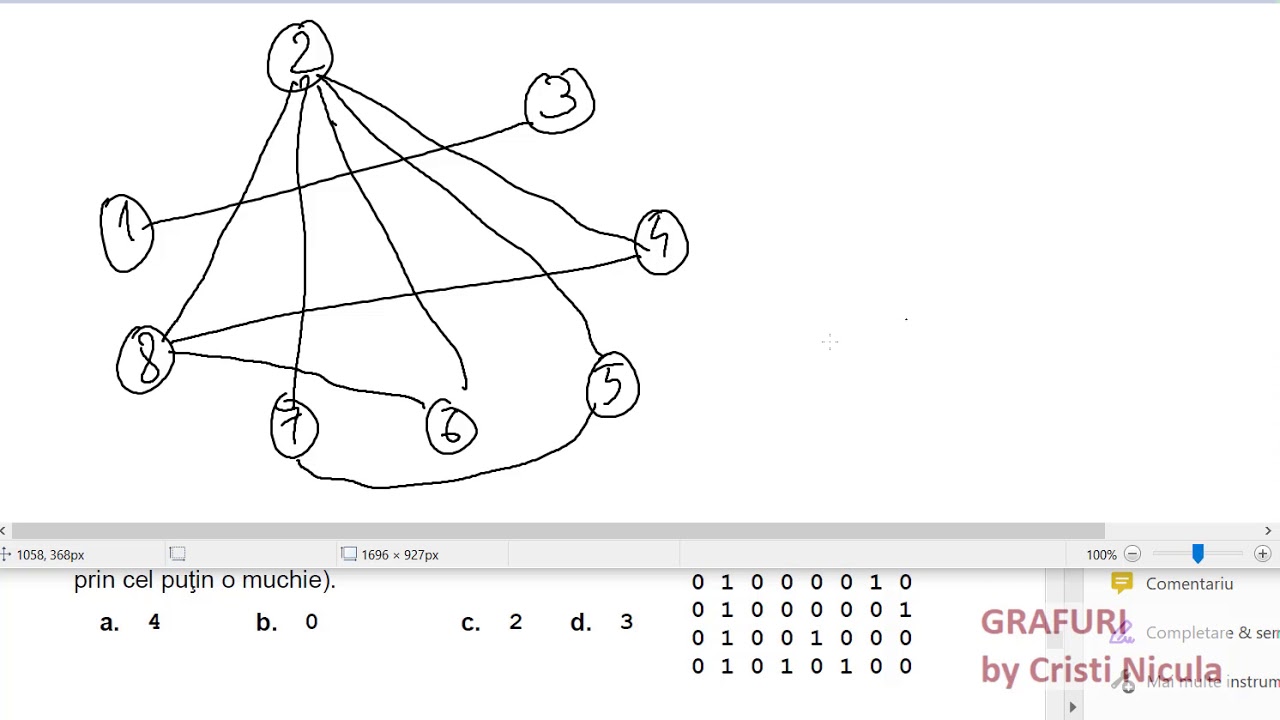 Grafuri. Notiuni de teoria grafurilor. bacalaureat informatica - YouTube