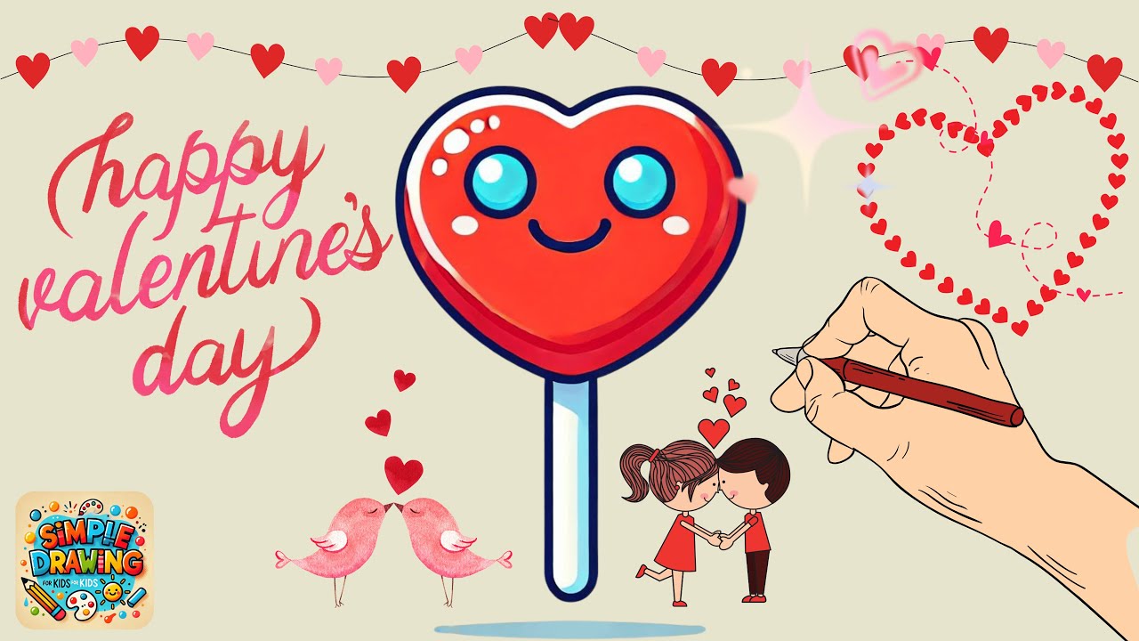 Learn to Draw a Kawaii Lollipop Heart Step by Step | Sweetheart ...