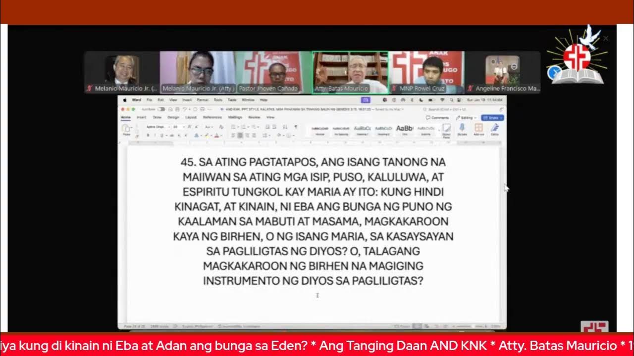 May Maria ba kung di kinain ni Eba at Adan ang bunga sa Eden? * AND KNK * Atty. Batas Mauricio ...