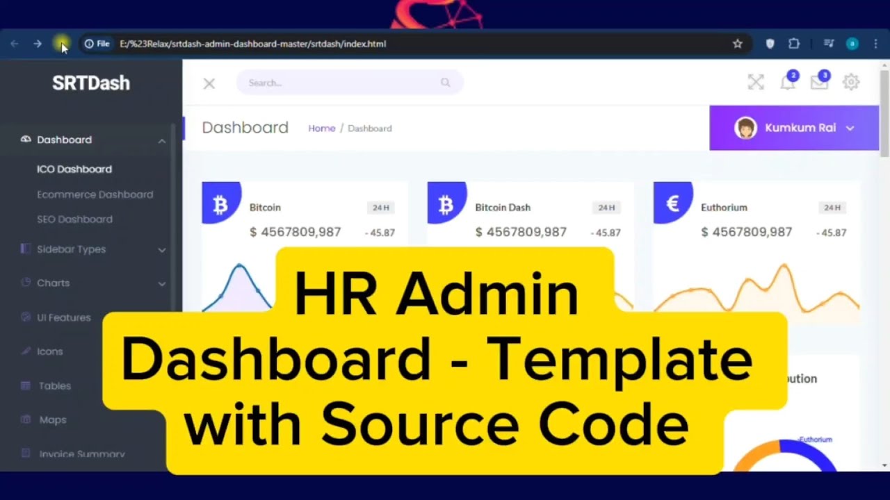 HR Admin Dashboard - Template with Source Code - YouTube