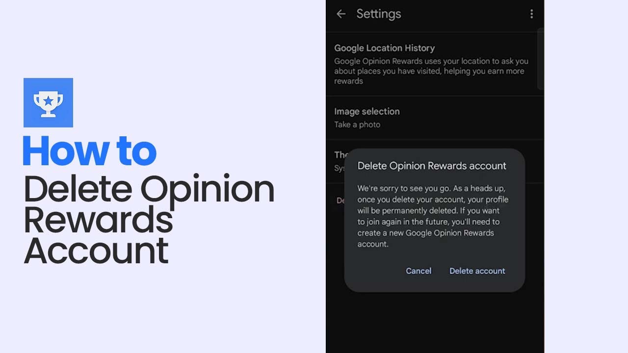How to Delete Opinion Rewards Account on Google Rewards [easy] - YouTube