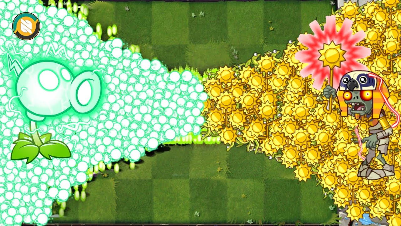 Pvz 2 Mini Game - 100 Plant Max Level Vs 180 Ra Zombie !! Plants Vs ...
