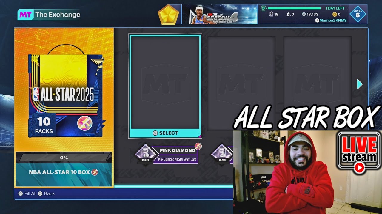 ALL STAR 10 PACK BOX GRIND ON A BRAND NEW NMS ACCOUNT! NBA 2k25 Myteam ...