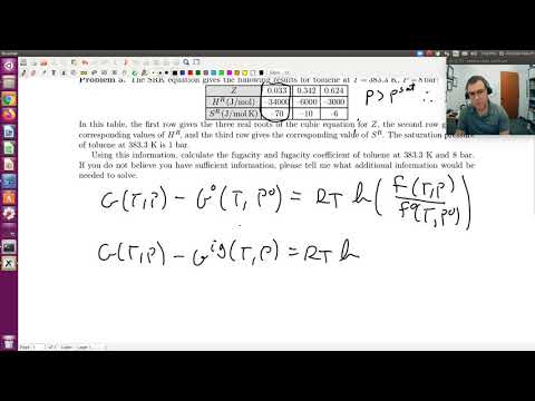 Chapter 7: Equation of State and Fugacity Example 1 - YouTube