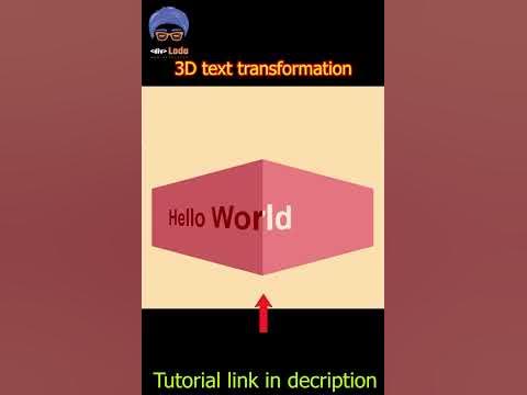 3d text transformation by HTML and CSS Only !! #css #html #website # ...