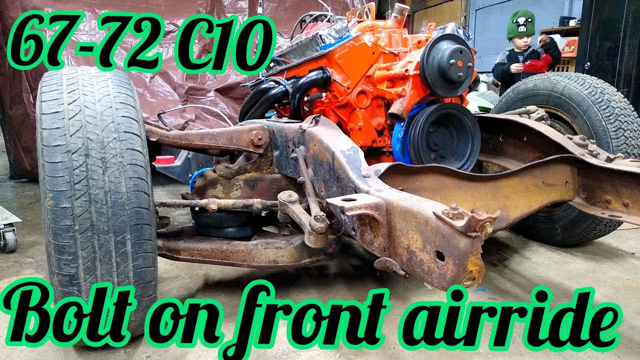 67-72 c10 bolt on front airride - YouTube